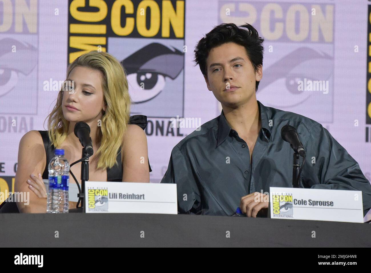 Lili Reinhart, left, and Cole Sprouse participate in the "Riverdalel ...