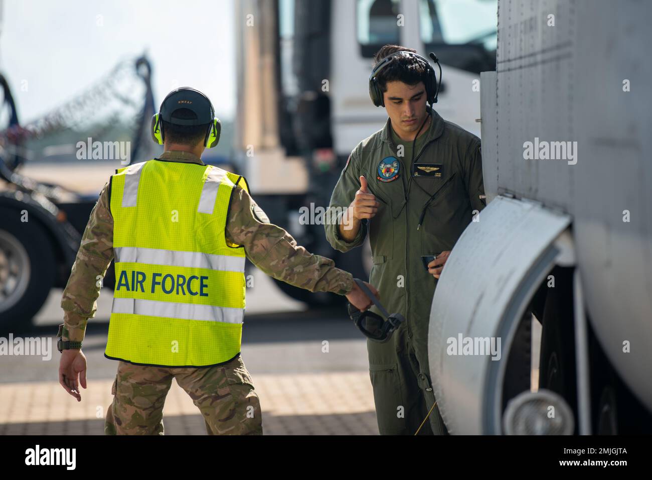 U.S. Marine Corps Cpl. Joseph Crisp, a loadmaster with Marine Aerial ...