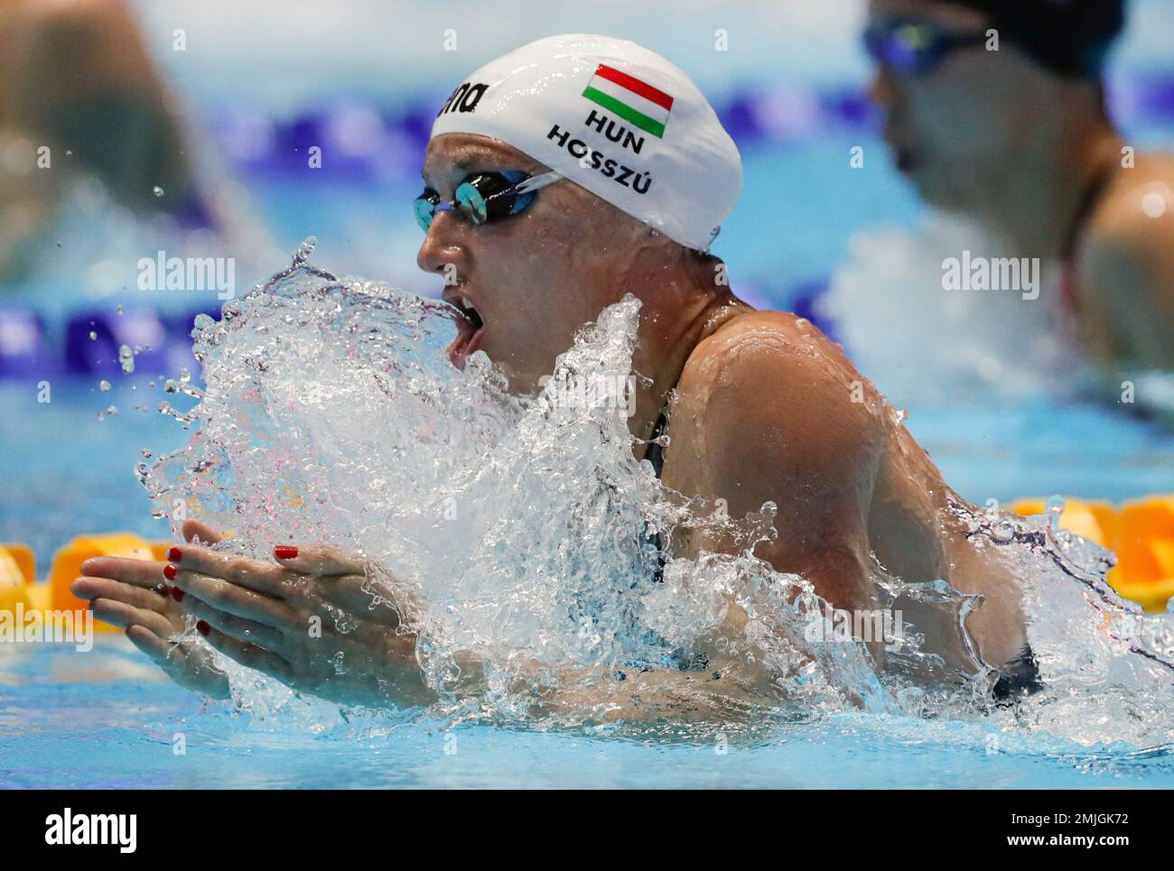 Hungary's Katinka Hosszu swims in the women's 200m individual medley ...
