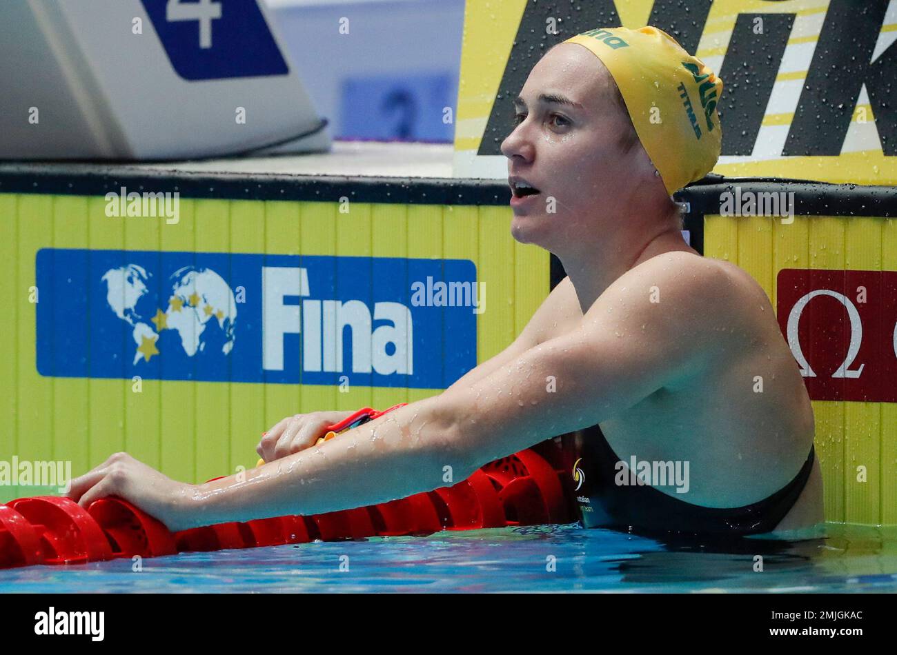 Australia's Ariane Titmus reacts after winning the women's 400m ...