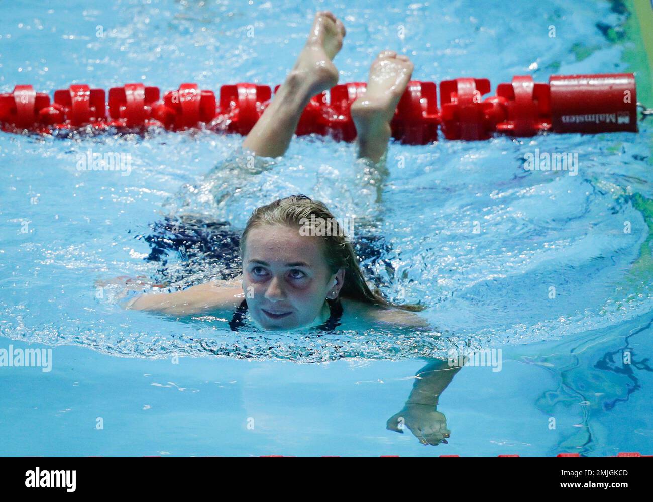Australia's Ariane Titmus reacts after winning the women's 400m ...