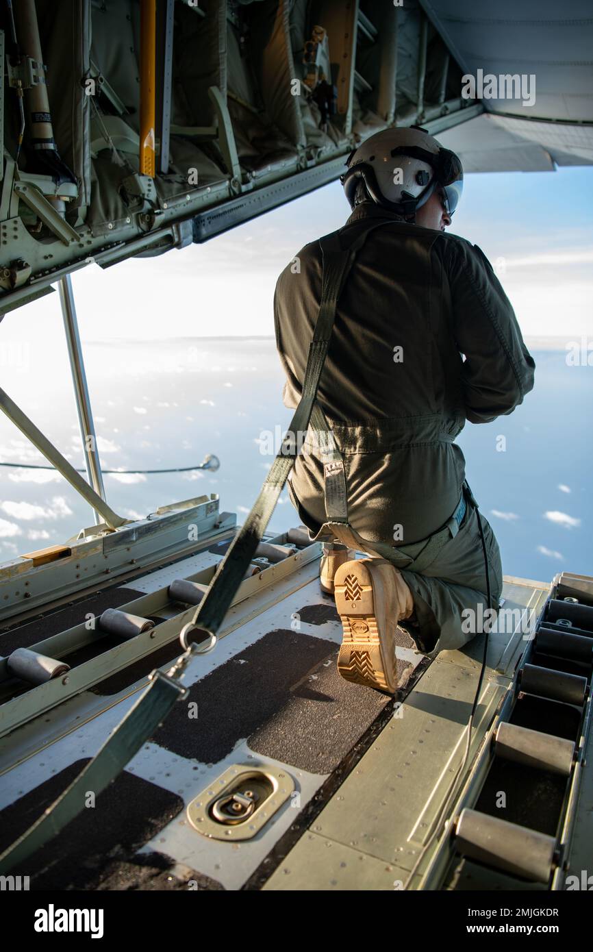 U.S. Marine Corps Cpl. Joseph Crisp, a loadmaster with Marine Aerial ...