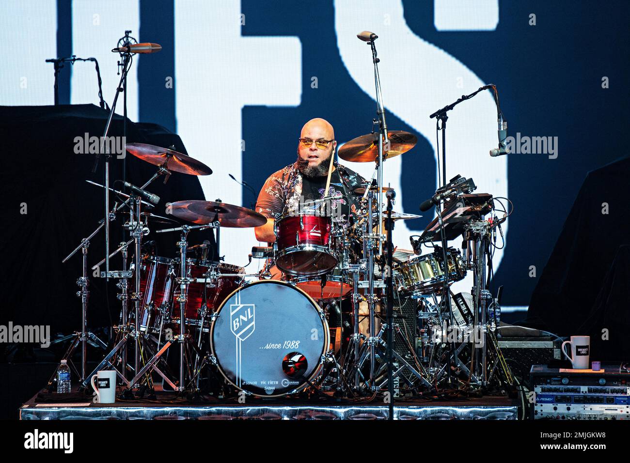 Tyler Stewart of Barenaked Ladies performs during the Group Therapy ...