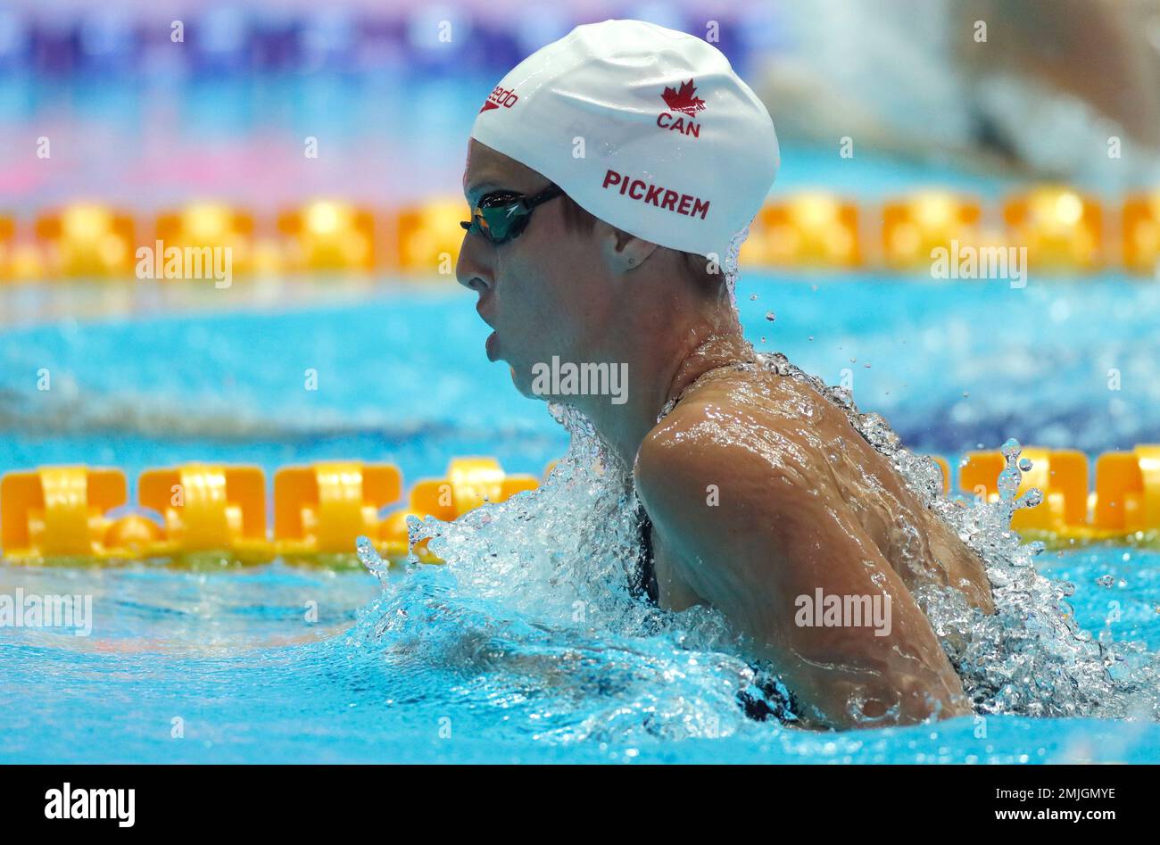 Canada's Sydney Pickrem swims in her heat of the women's 200m ...