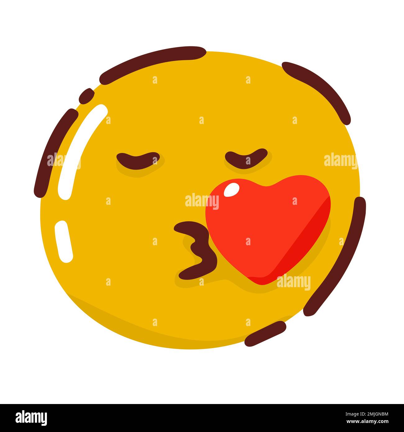 Kiss chat emoticon in Cut Out Stock Images & Pictures - Alamy