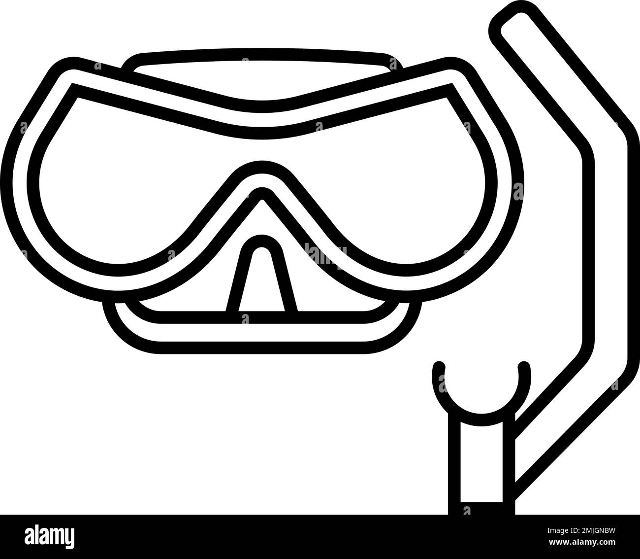Diving, mask, sea vector icon on transparent background. Outline Diving ...