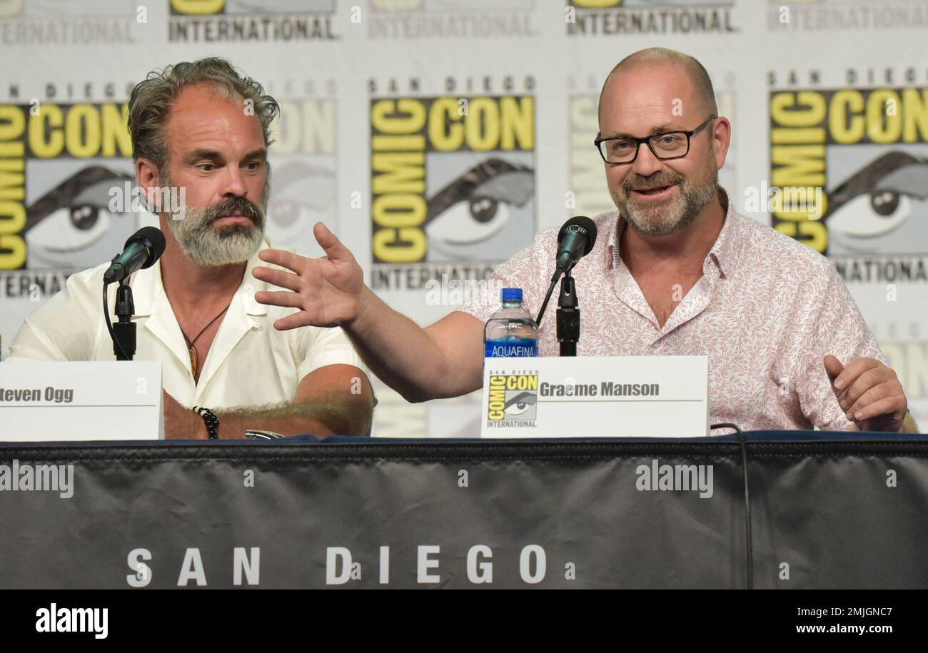 Steven Ogg, left, and Graeme Manson participate in the "Snowpiercer ...