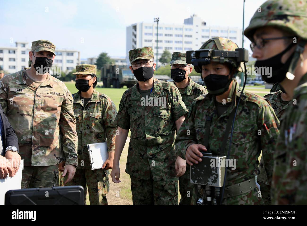 Maj. Gen. Naonobu Koyama, commander of the 2nd Anti-Aircraft Artillery ...