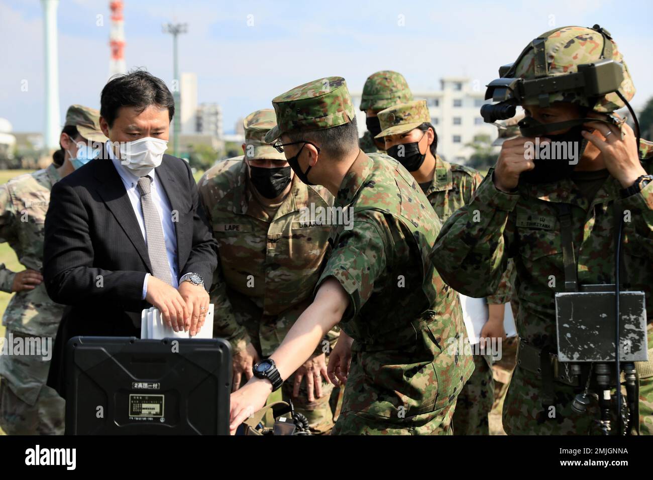 Maj. Gen. Naonobu Koyama, commander of the 2nd Anti-Aircraft Artillery ...