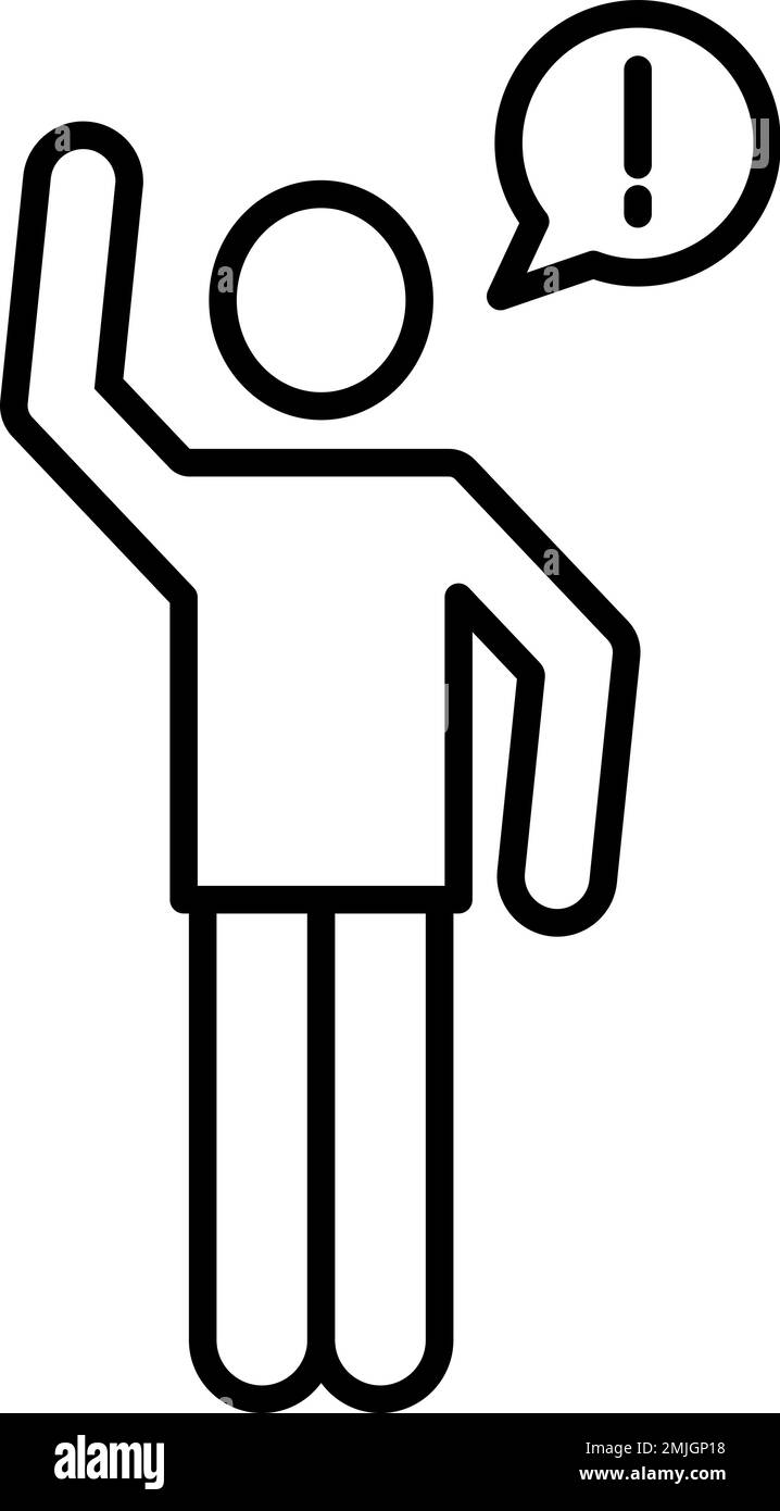 Acquaintance, greeting, hello vector icon on transparent background ...