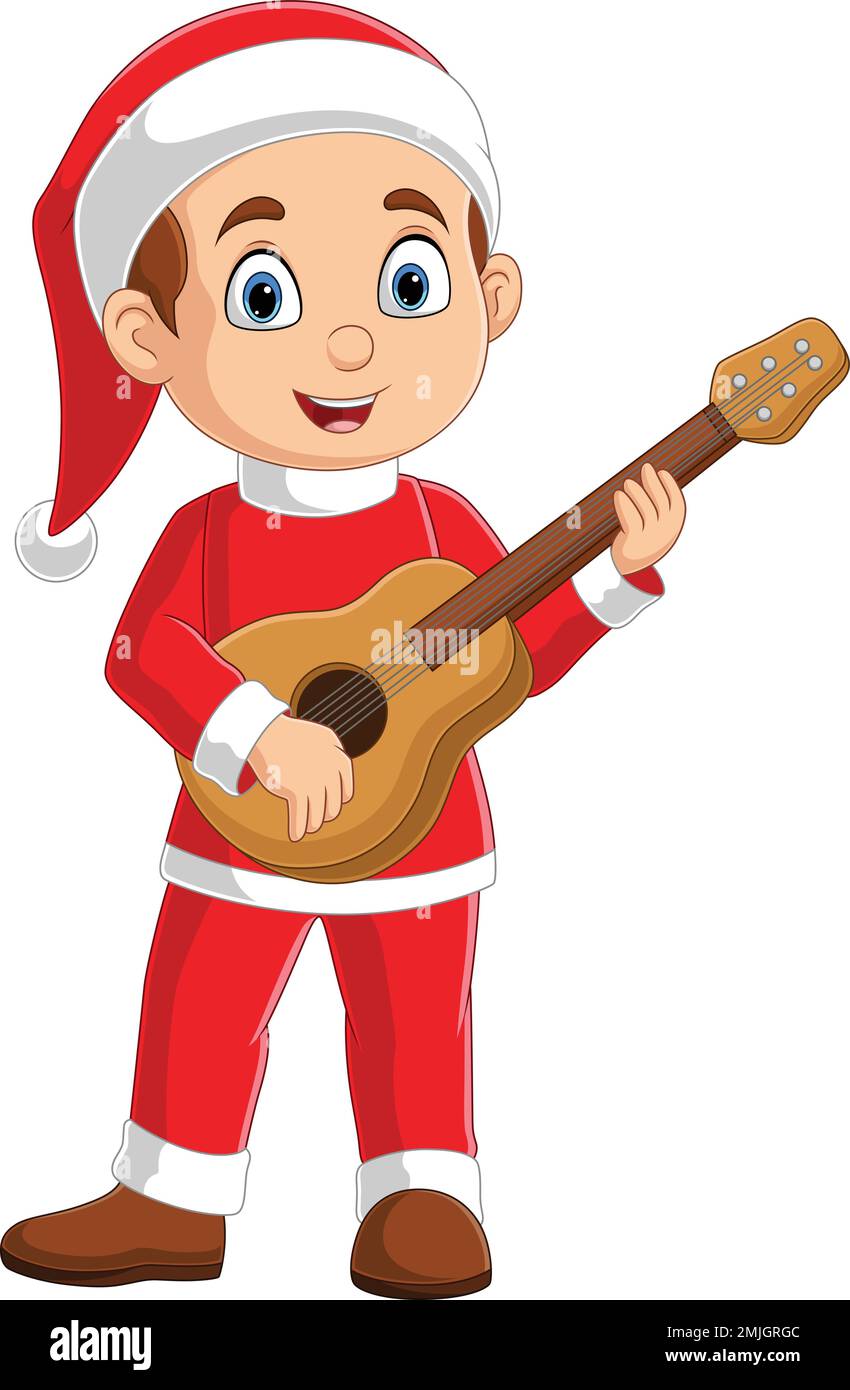 Santa claus playing instrument Stock Vector Images - Alamy