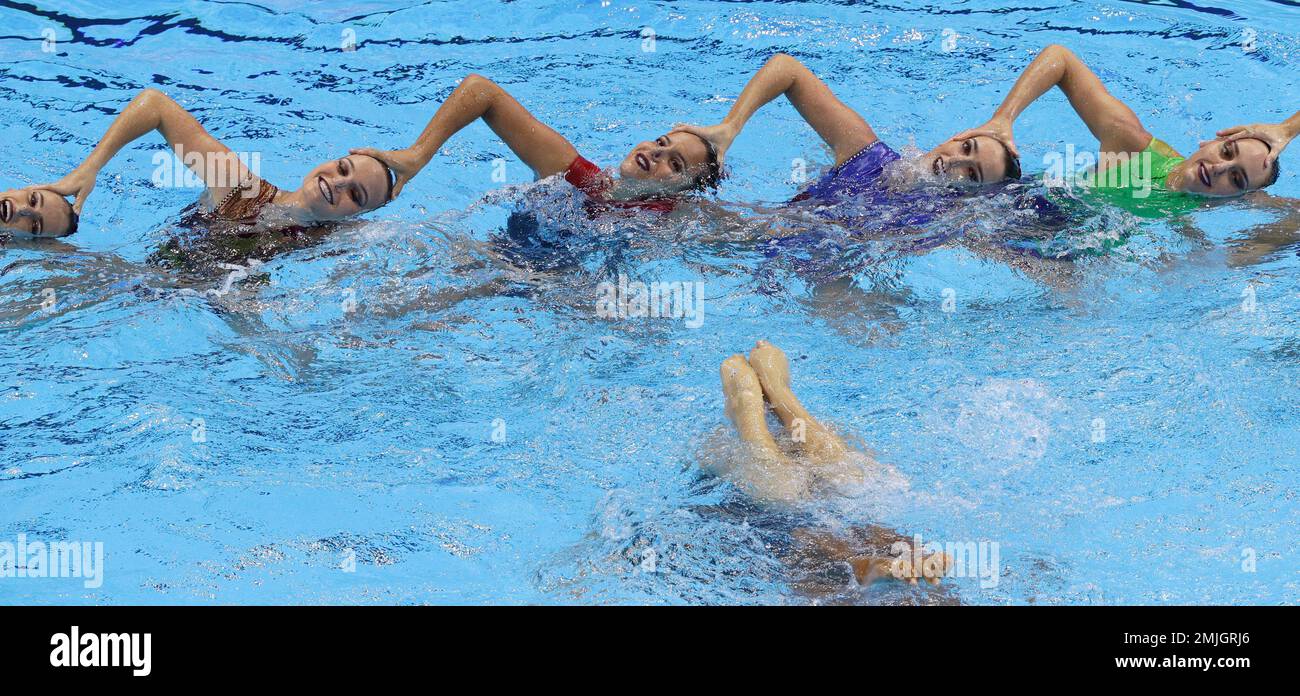Brazil perform their routine during the team free combination final at ...