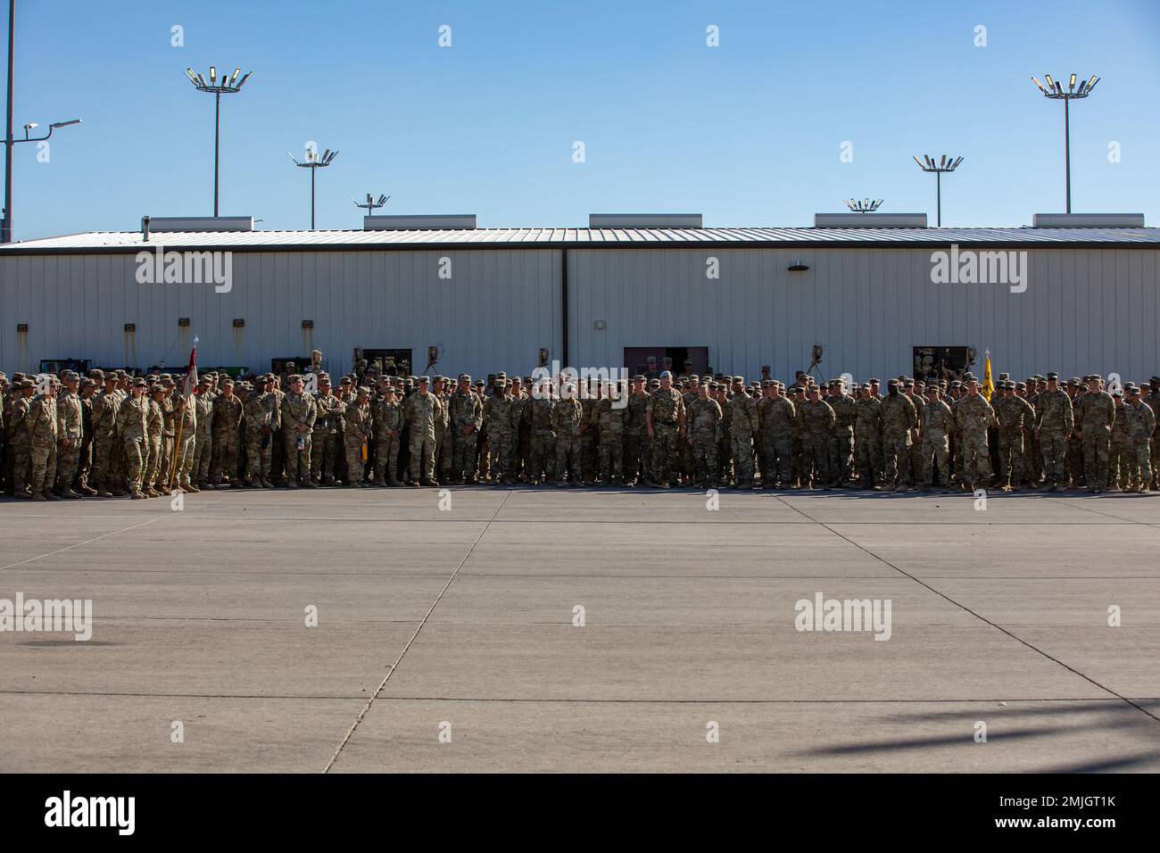 The 2nd Armored Brigade Combat Team, 1st Infantry Division gather for a ...