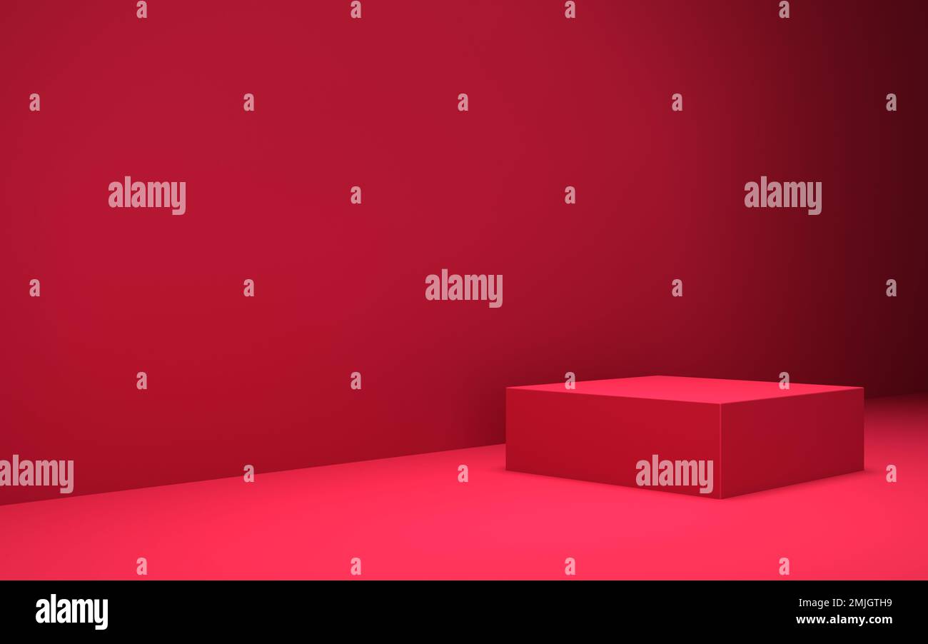 3d rendering of Viva Magenta minimal background. Trendy color. Scene ...