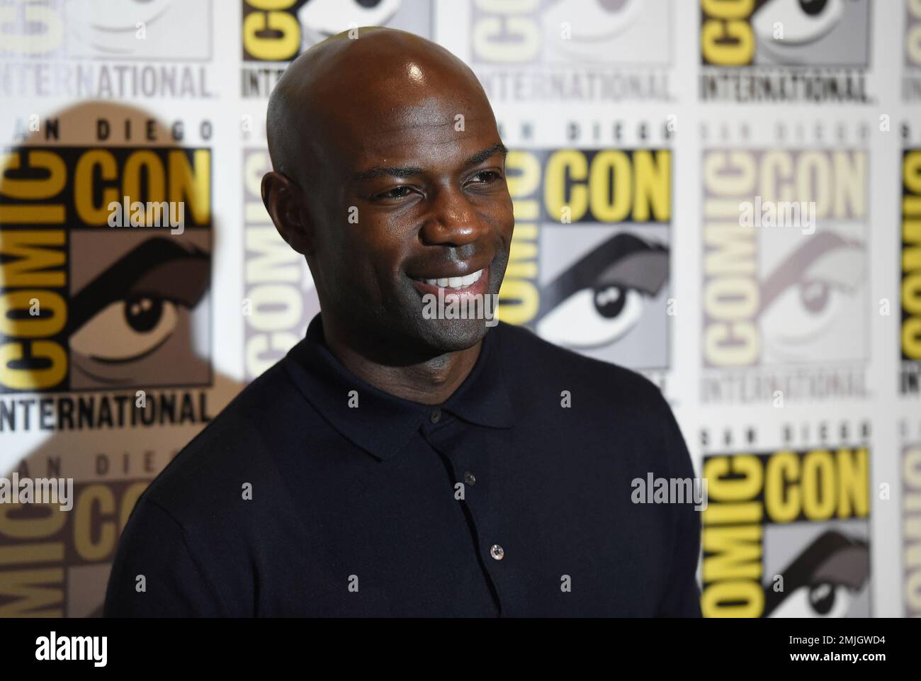 David Gyasi attends the "Carnival Row" press line on day two of Comic ...