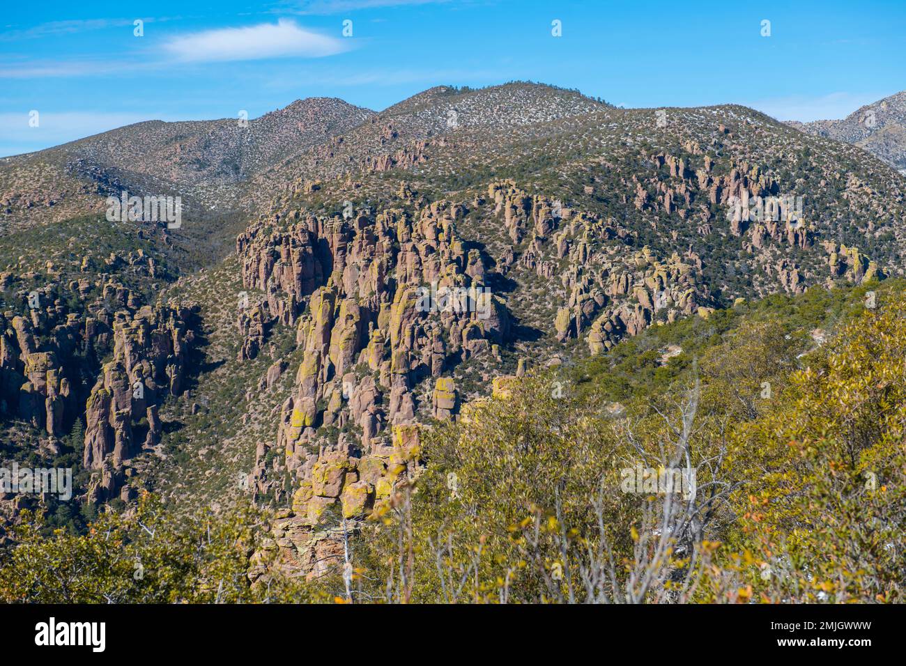 Stone columns aka hoodoos aerial view from Sugarloaf Mountain in ...