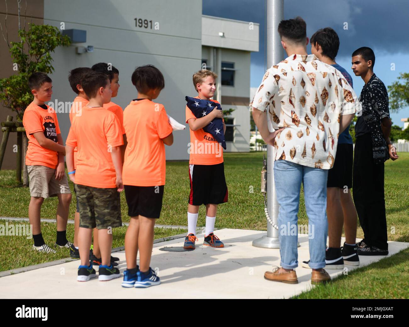 Junior ROTC cadets teach Kadena Elementary School Safety Patrol ...