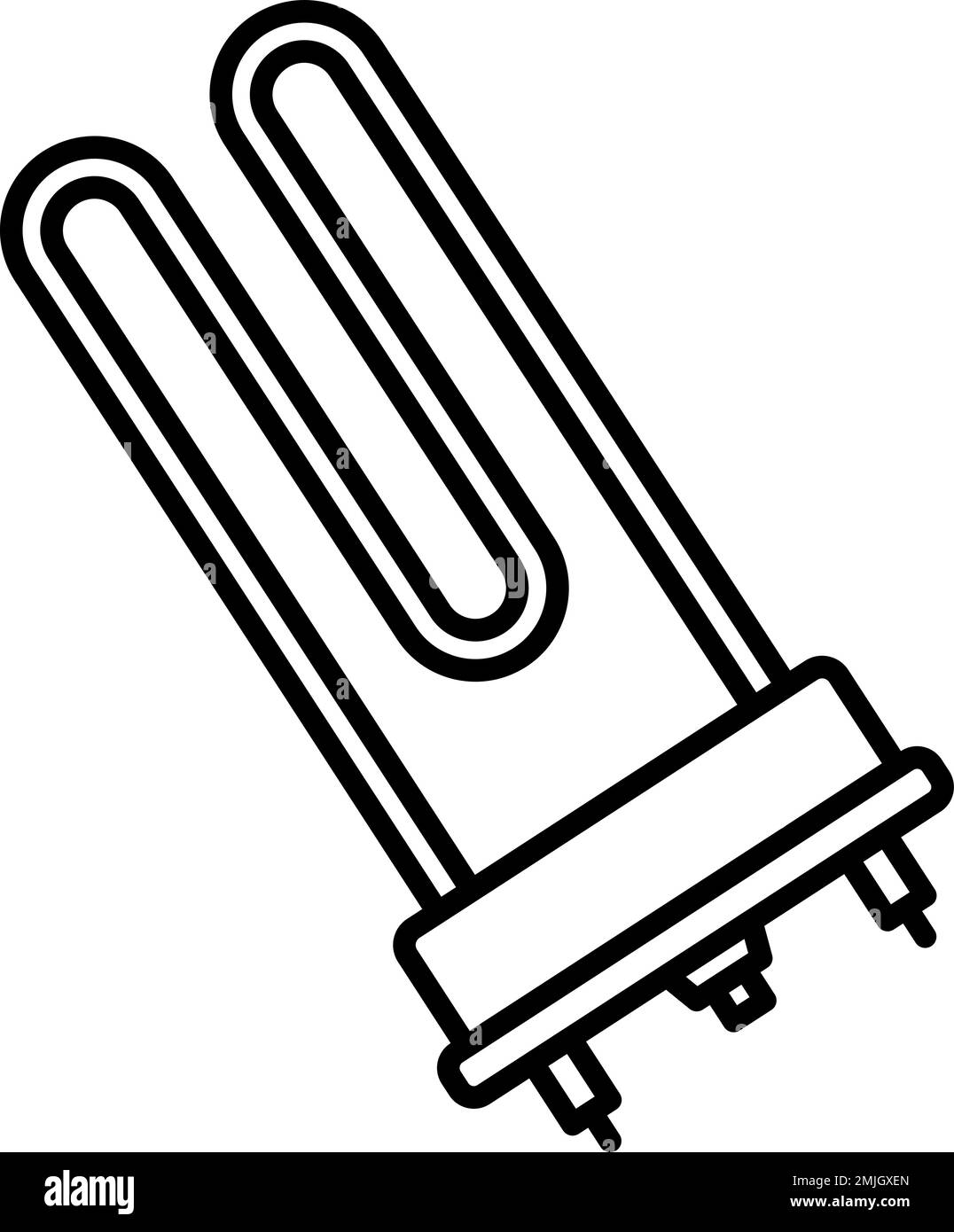 Element, heater, heating vector icon on transparent background. Outline ...