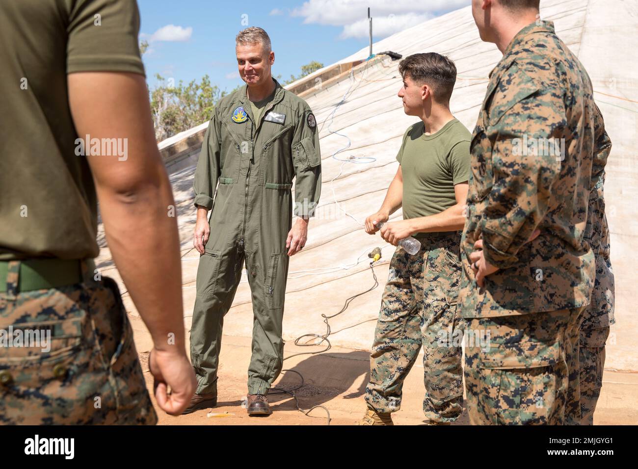 U.S. Marine Corps Col. Derek Brannon, commanding officer of Marine ...