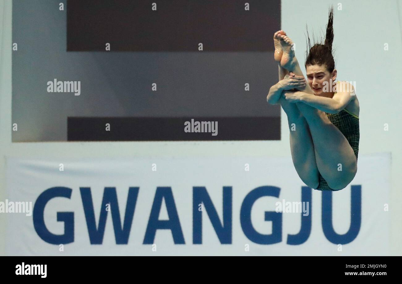 Australia's Maddison Keeney competes in the women's 3m springboard ...