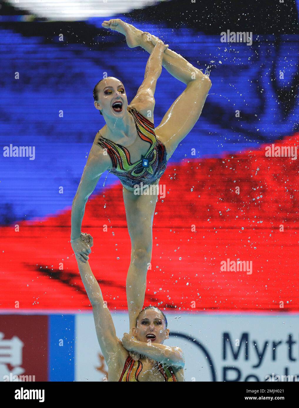 Russia perform their routine during the artistic swimming team free ...