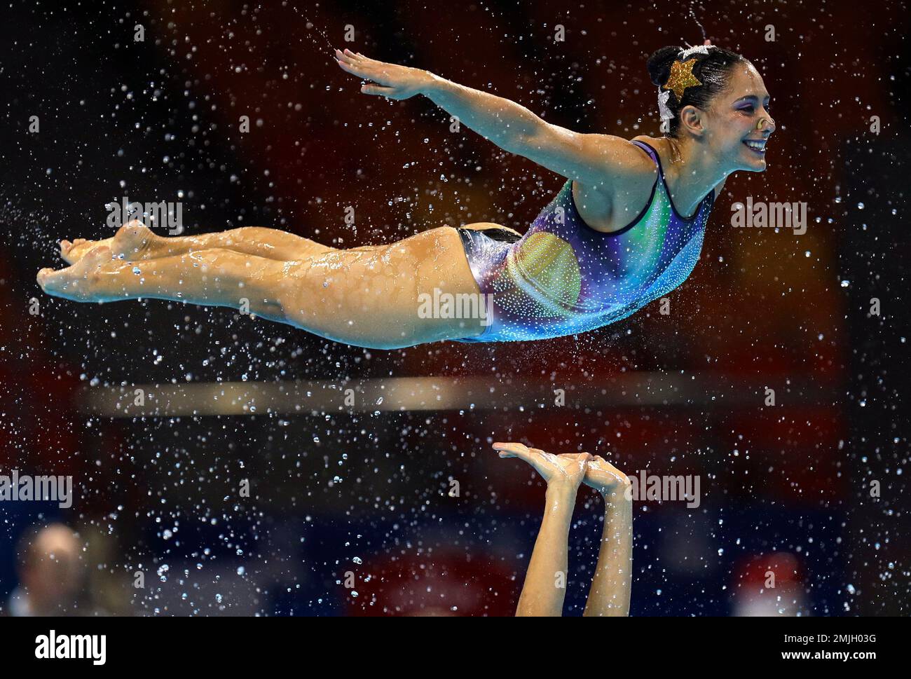 Mexico perform their routine during the artistic swimming team free ...