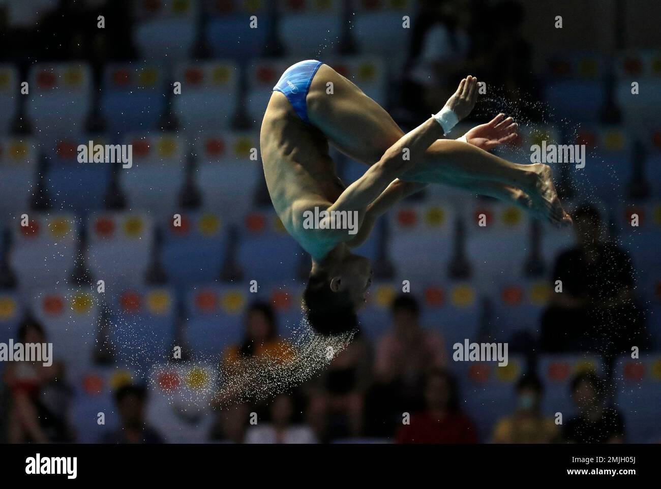 China's Yang Jian competes during the semifinals of the men's 10m ...