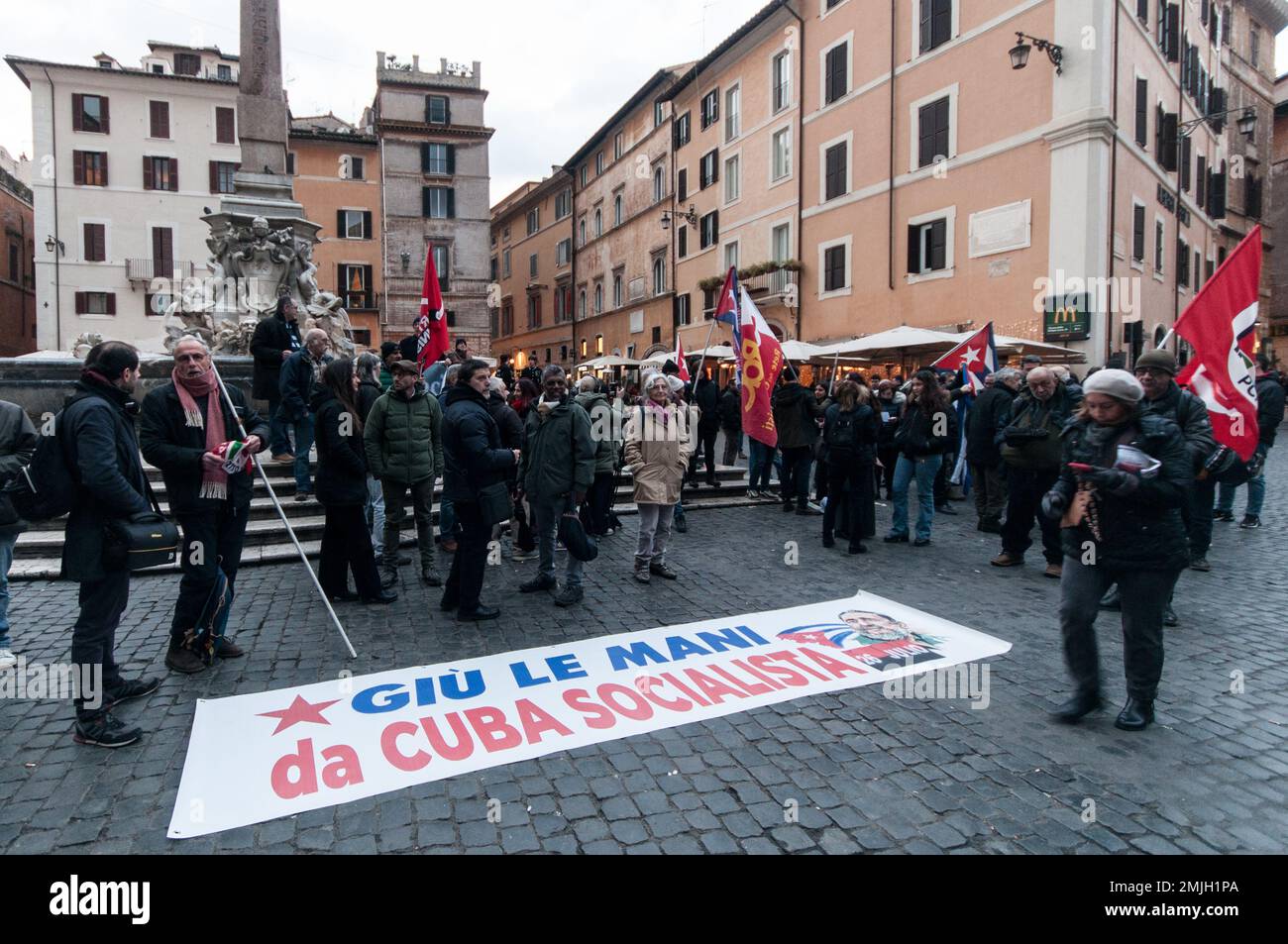 Rome, Italy. 27th Jan, 2023. Garrison at the Pantheon, in response to ...