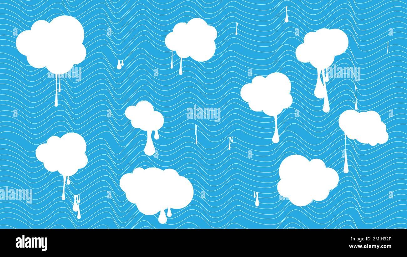 Blue and White Cloud Background Graffiti. Abstract modern street art ...