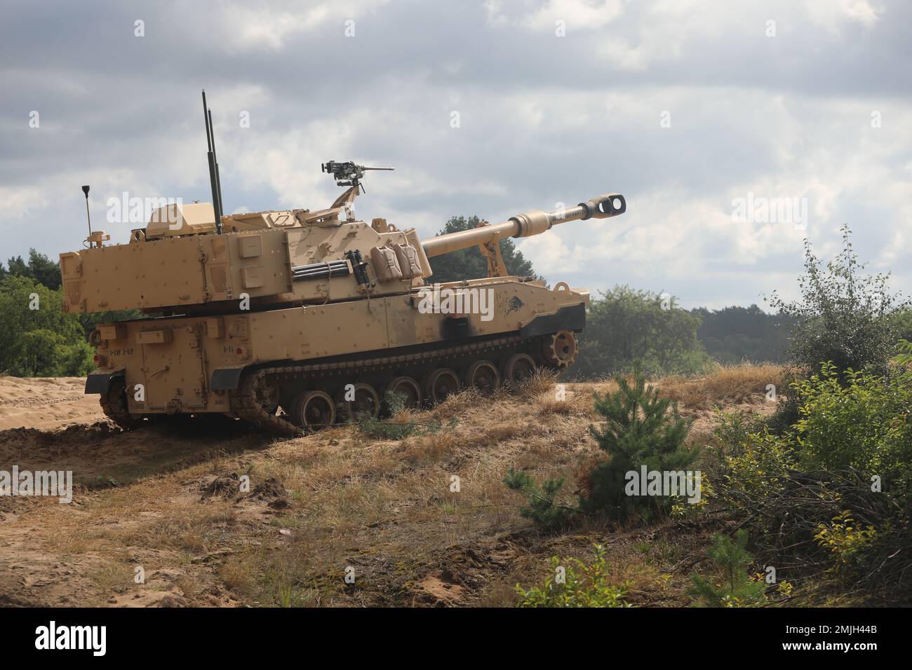 U.S. Army soldiers assigned to 2-82 Field Artillery Regiment, 3rd ...