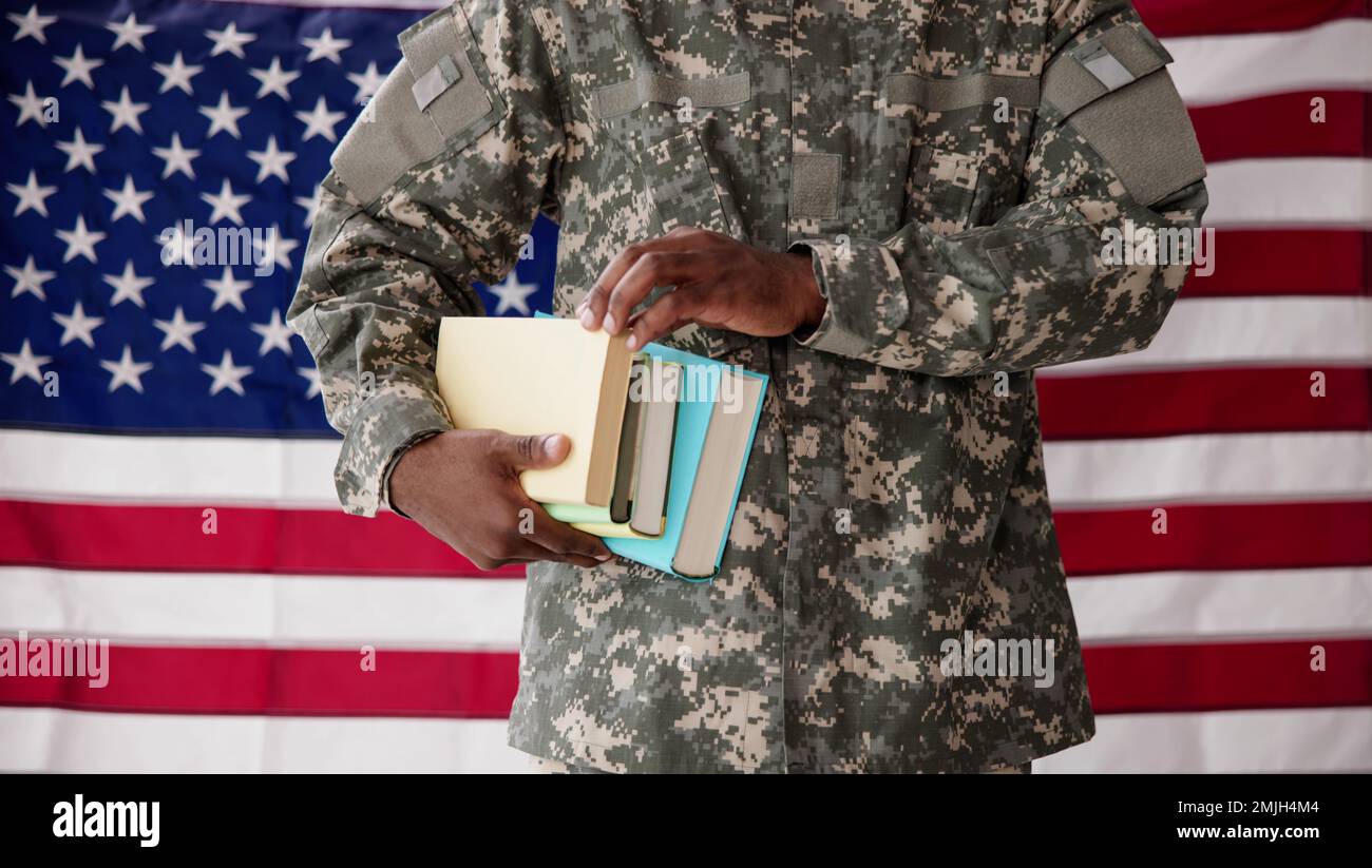 Young Student Soldier In Uniform. Veteran Study Stock Photo - Alamy