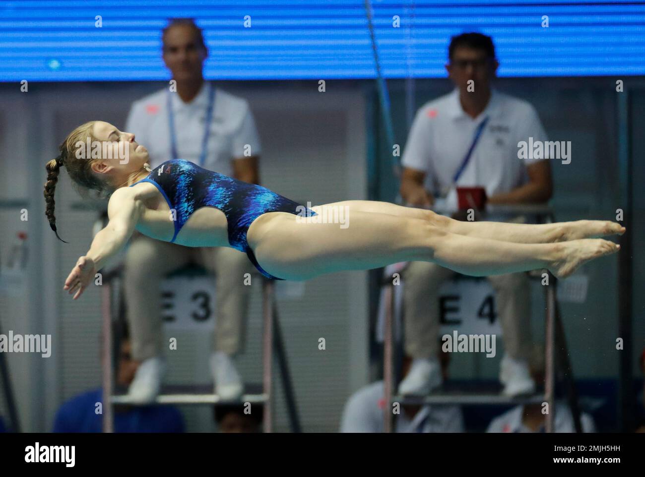 Switzerland's Michelle Heimberg performs her routine in the women's 3m ...