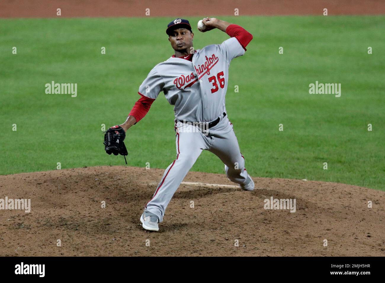 Washington Nationals relief pitcher Tony Sipp pitches to a Baltimore ...