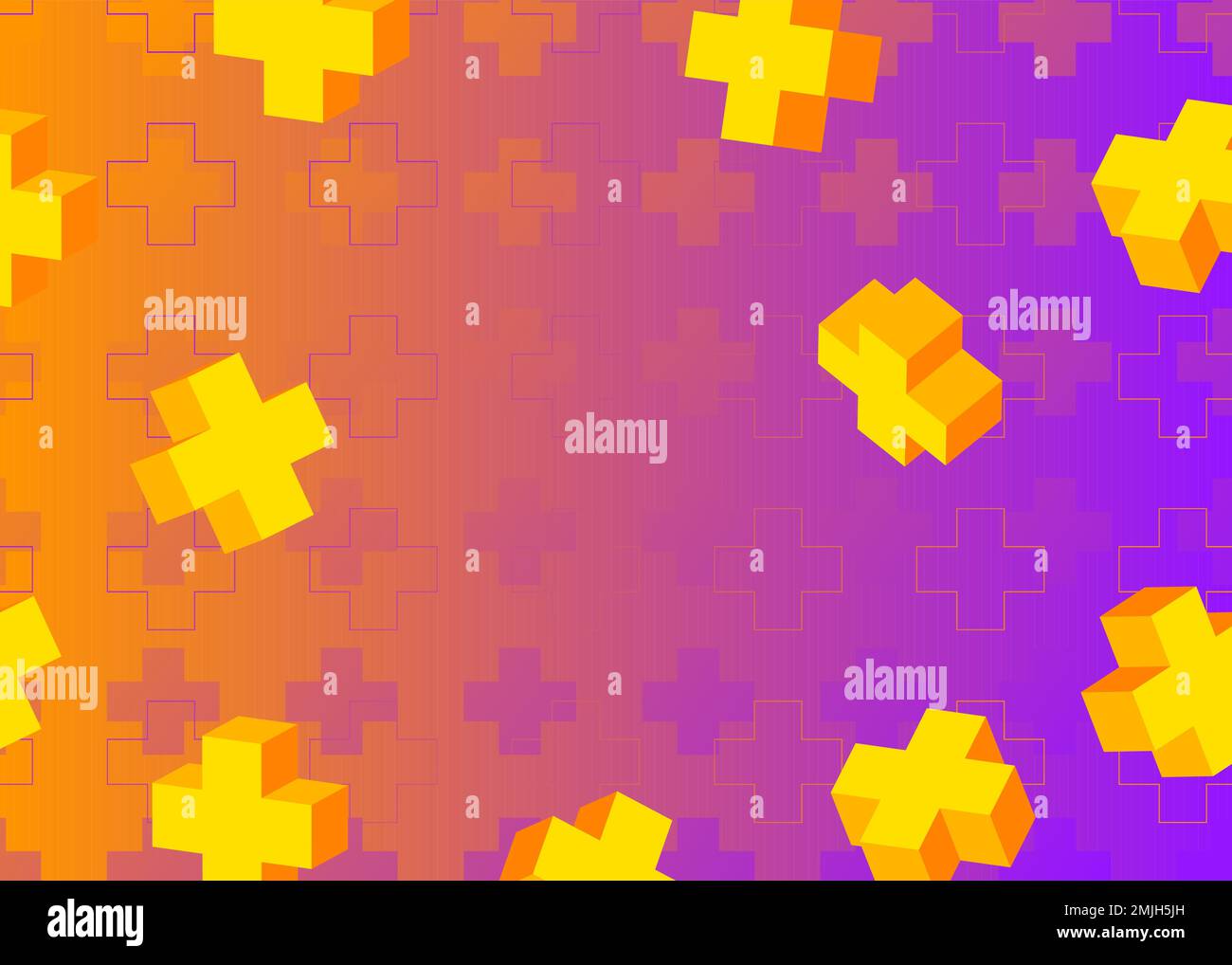 3D background wallpaper with gradient geometric cross shapes Stock ...
