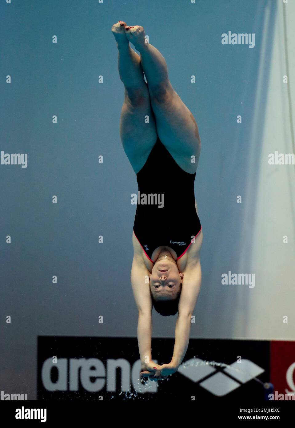 Switzerland's Jessica-Floriane Favre performs her routine in the women ...