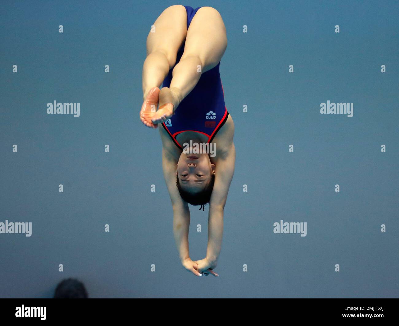 South Korea's Cho Eunbi performs her routine in the women's 3m ...