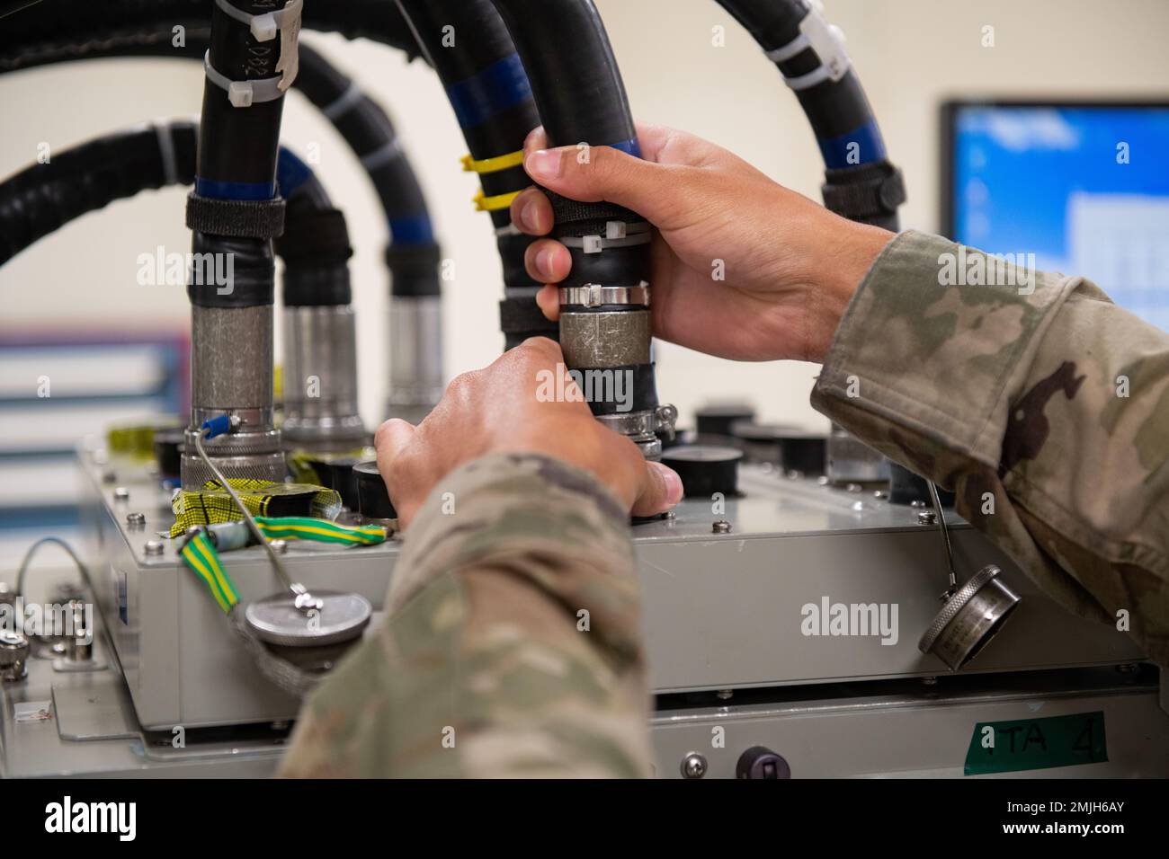 Senior Airman Mike Azevedo, 18th Component Maintenance Squadron airman ...