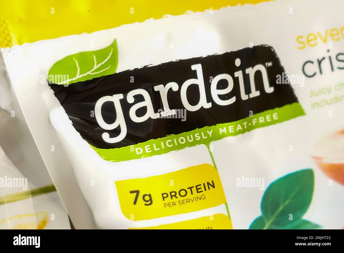 Frozen products by gardein, a Conagra brand, rest on a supermarket ...
