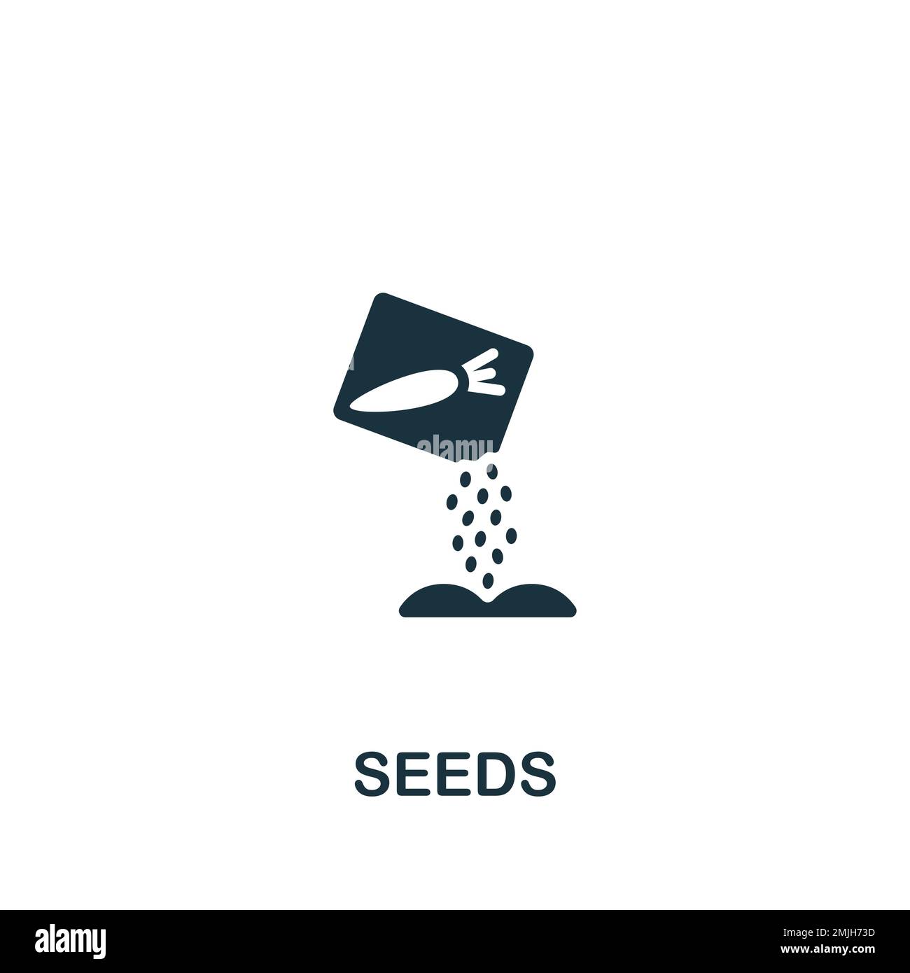 Seeds icon. Monochrome simple sign from agriculture collection. Seeds ...