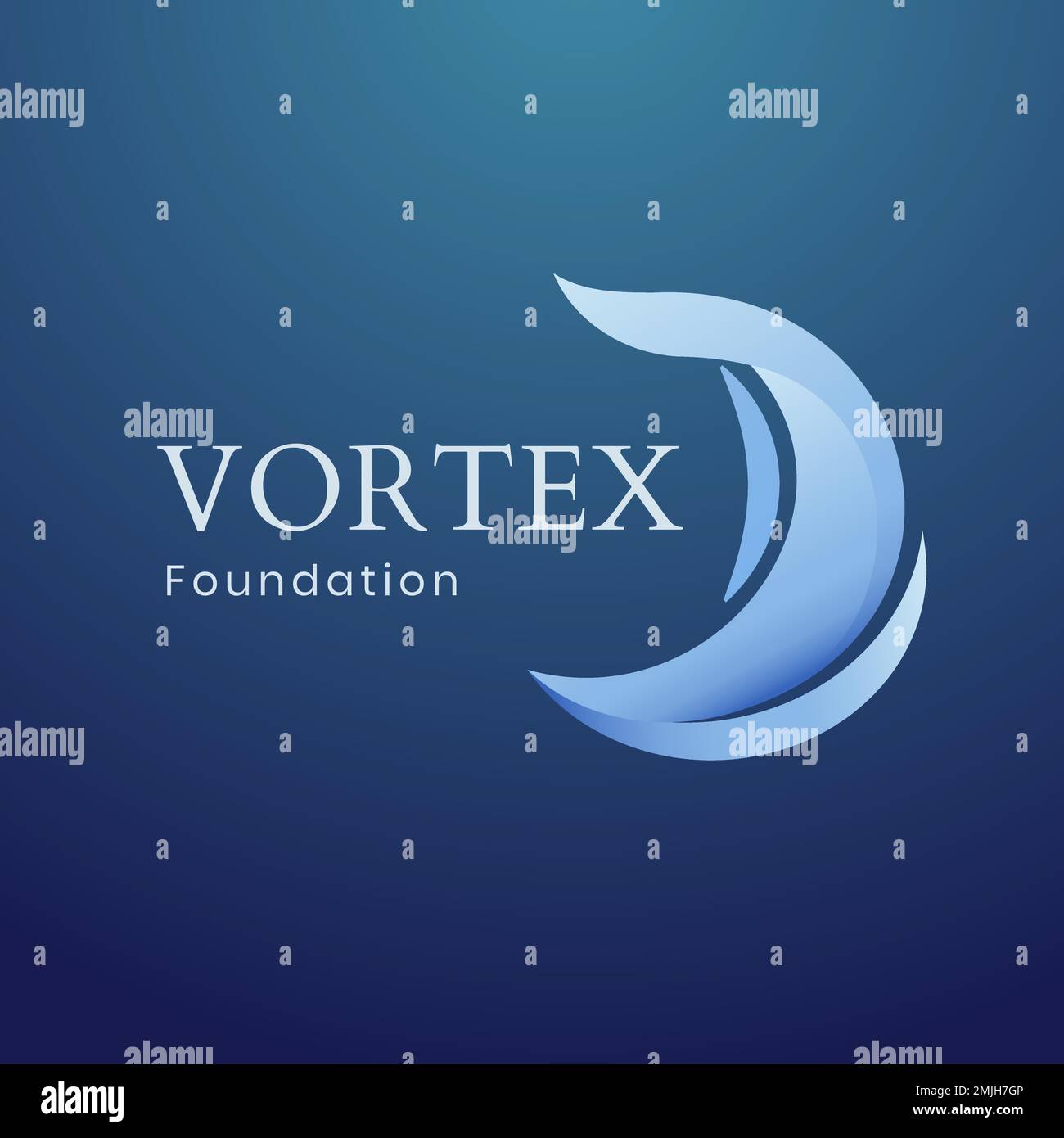Foundation business logo template, modern ocean wave design vector ...