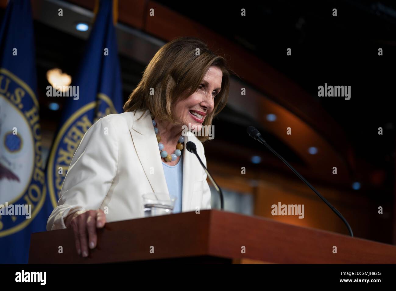 Speaker of the House Nancy Pelosi, D-Calif., holds a news conference on Capitol Hill in ...