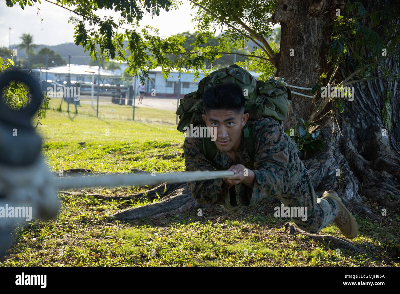 U.S. Marine Corps Capt. Daniel W. Chow, company commander, Headquarters ...