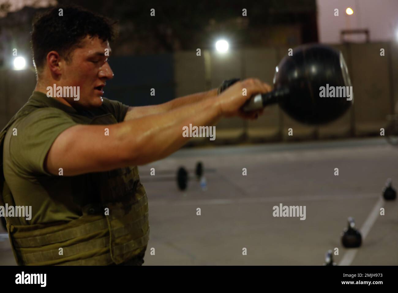Pfc. Darien Jones, assigned to Bravo Company, 2nd Battalion, 22nd ...