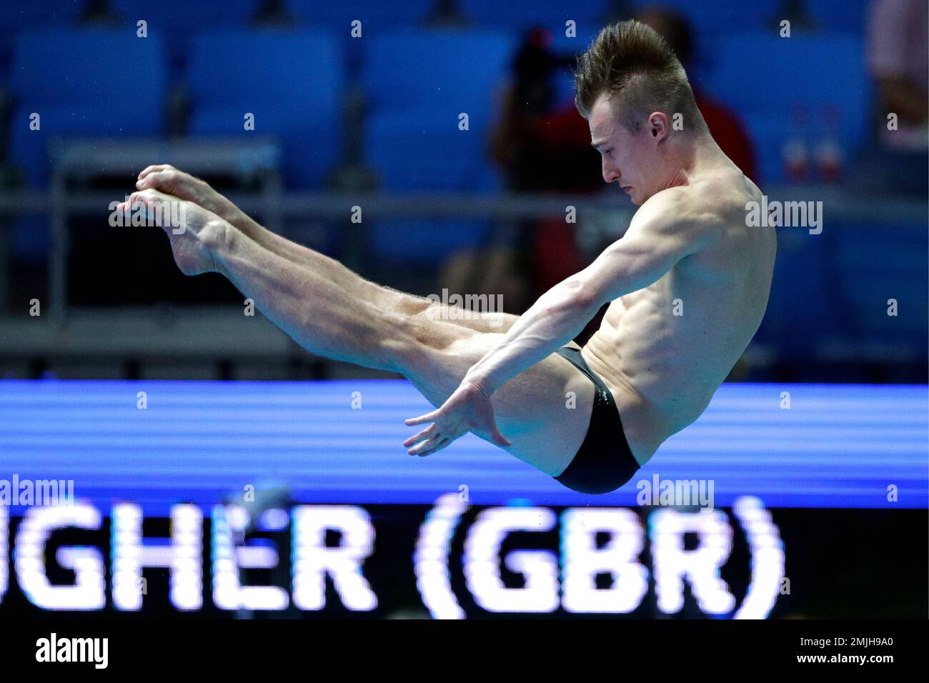 Jack Laugher of Great Britain competes in the semifinals of men's 3 ...