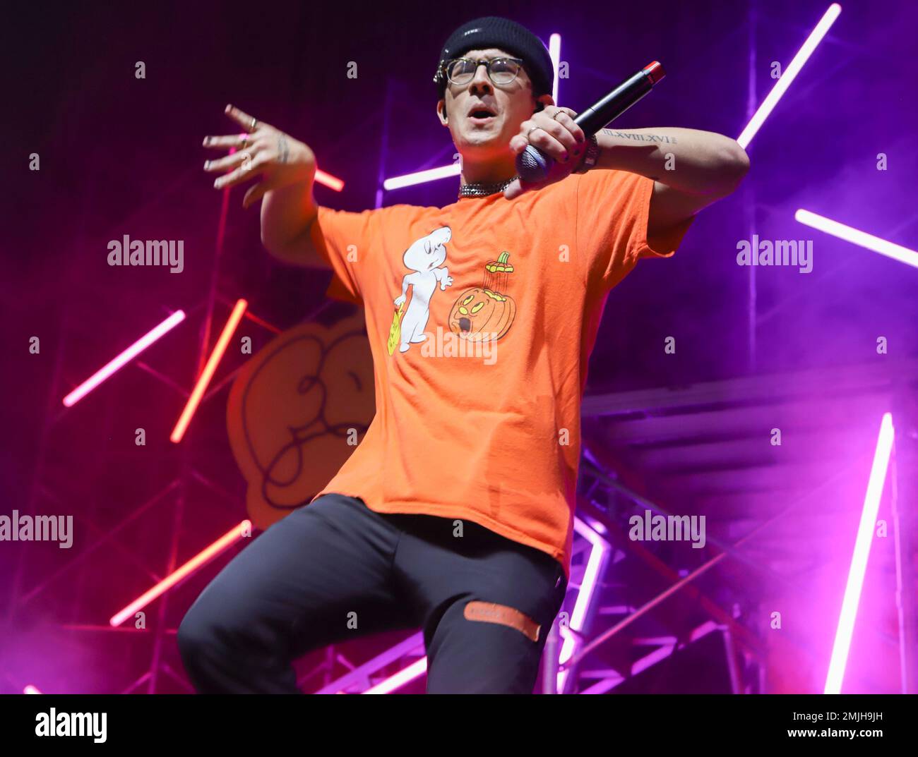 Brandon Arreaga with PRETTYMUCH performs during the PRETTYMUCH: FOMO ...