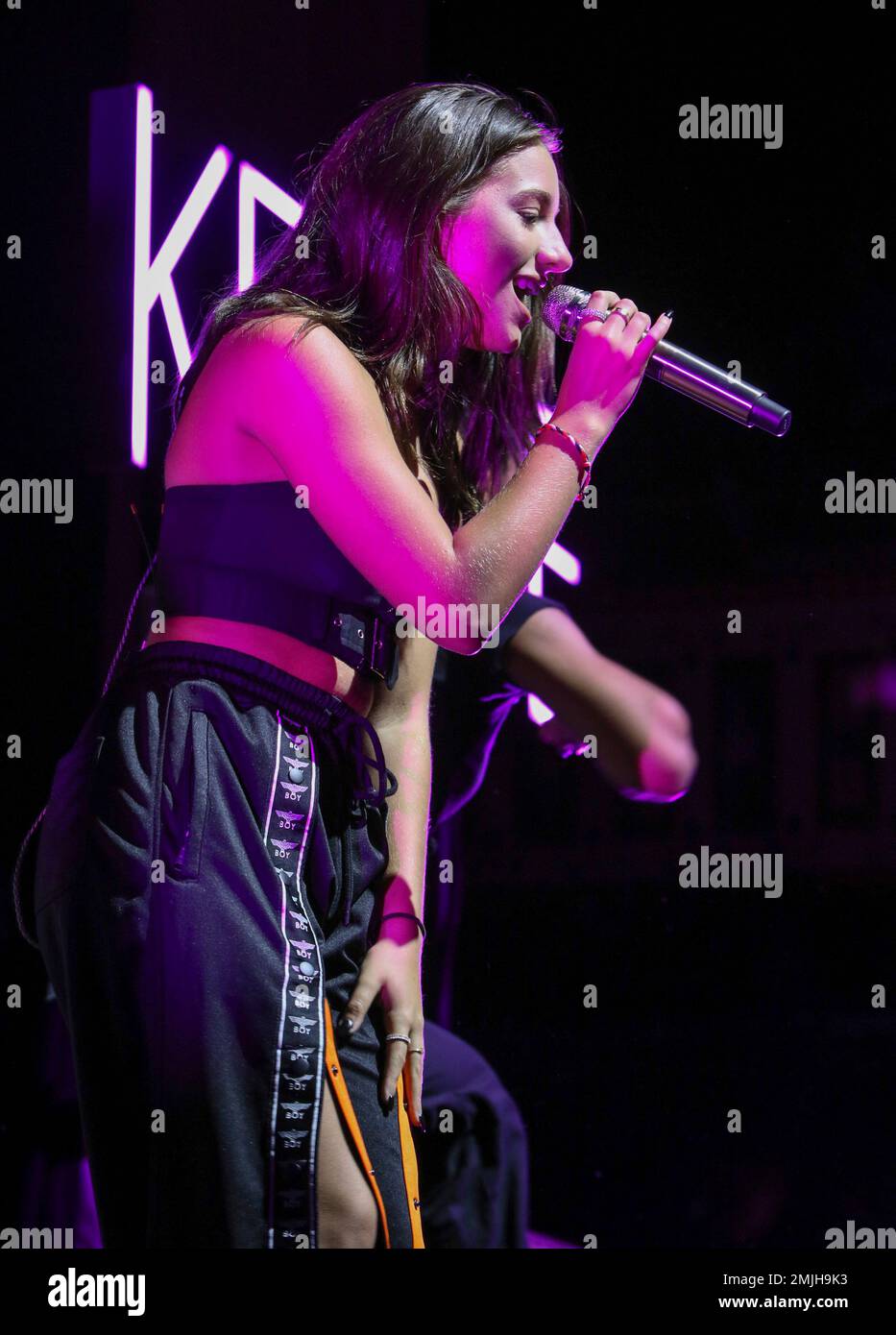 Kenzie performs during the PRETTYMUCH: FOMO Tour at the Tabernacle on ...