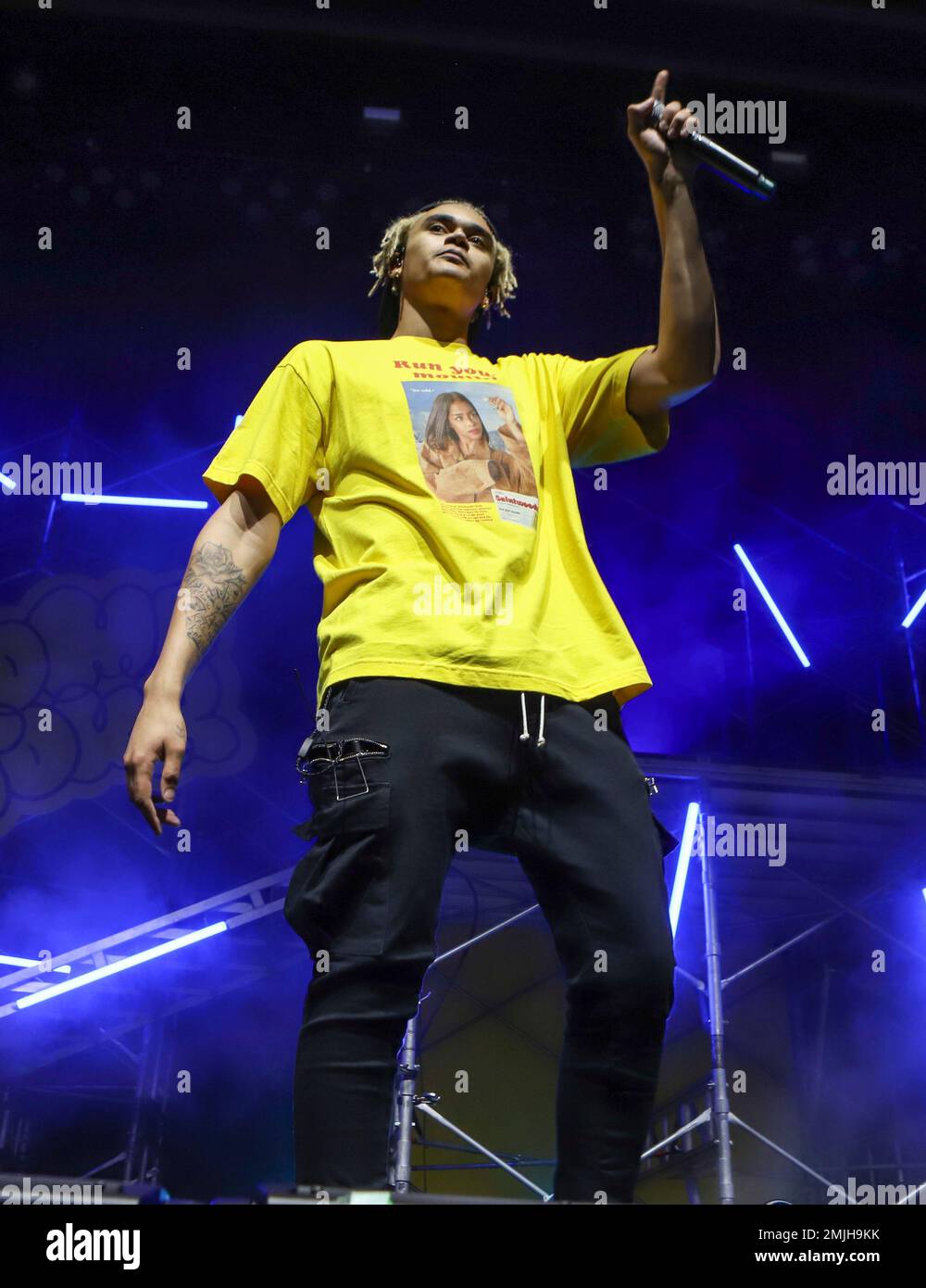 Zion Kuwonu with PRETTYMUCH performs during the PRETTYMUCH: FOMO Tour ...