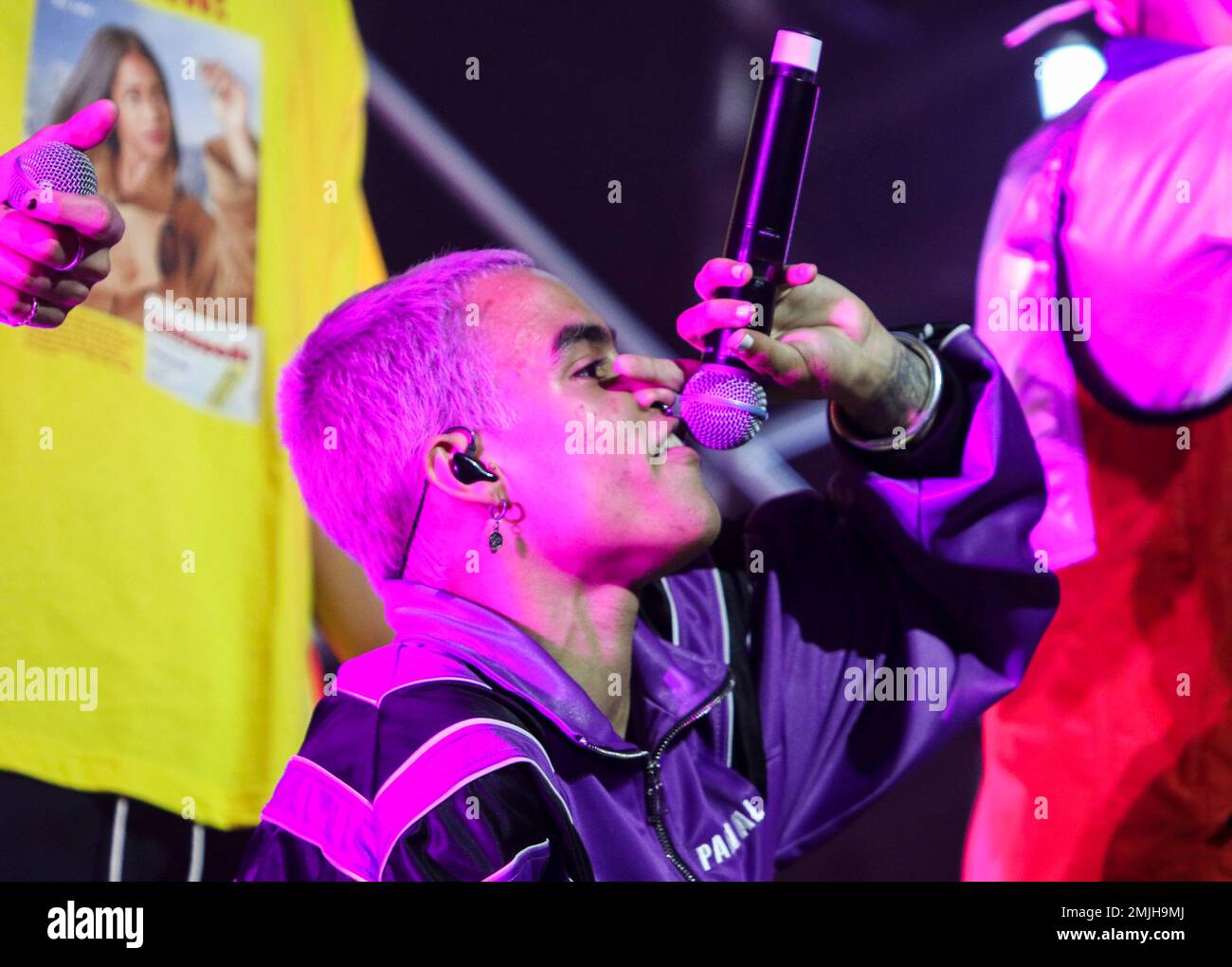 Edwin Honoret with PRETTYMUCH performs during the PRETTYMUCH: FOMO Tour ...