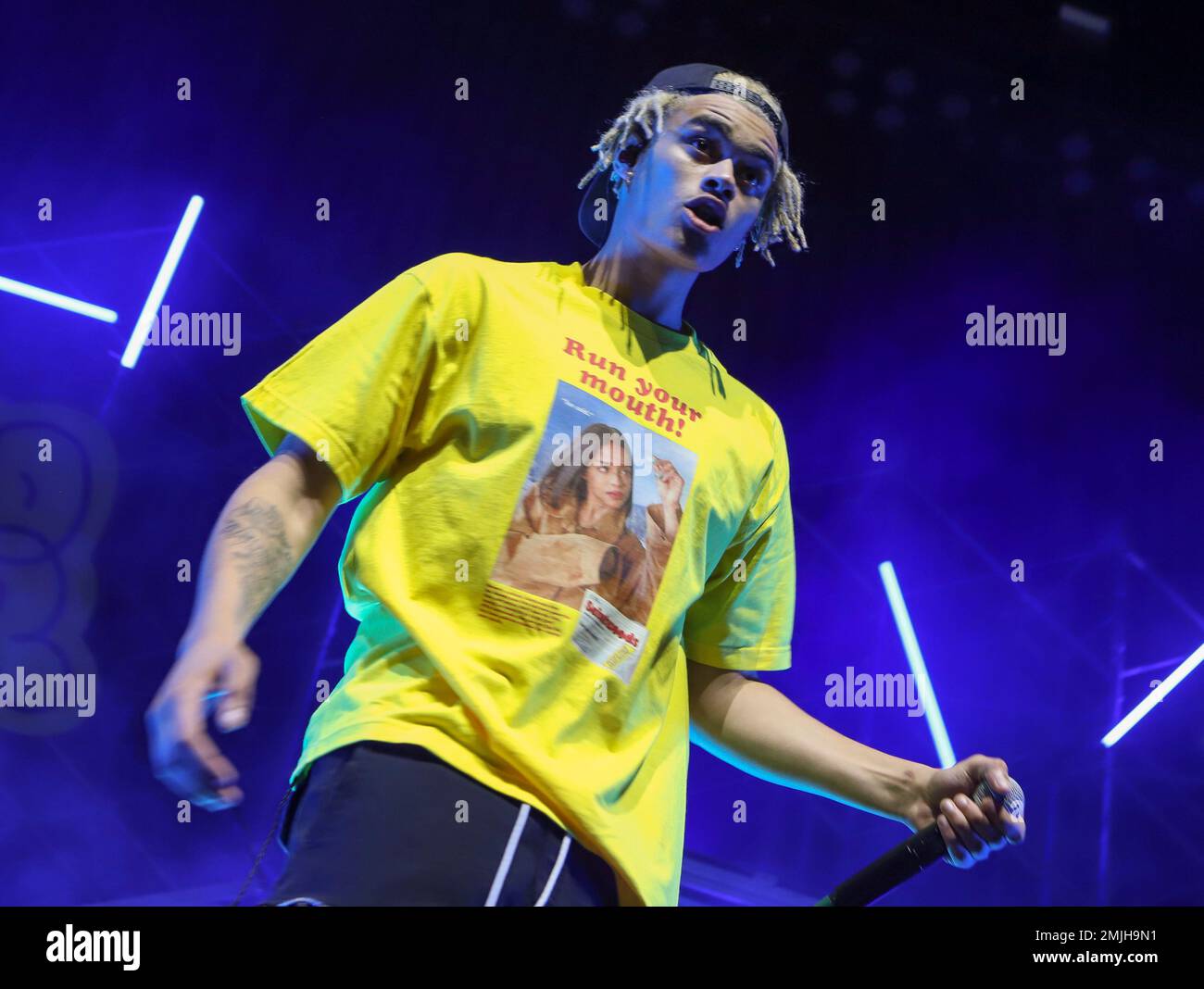 Zion Kuwonu with PRETTYMUCH performs during the PRETTYMUCH: FOMO Tour ...