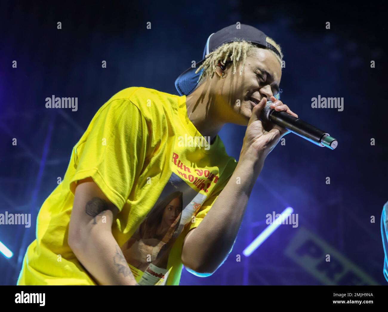 Zion Kuwonu with PRETTYMUCH performs during the PRETTYMUCH: FOMO Tour ...
